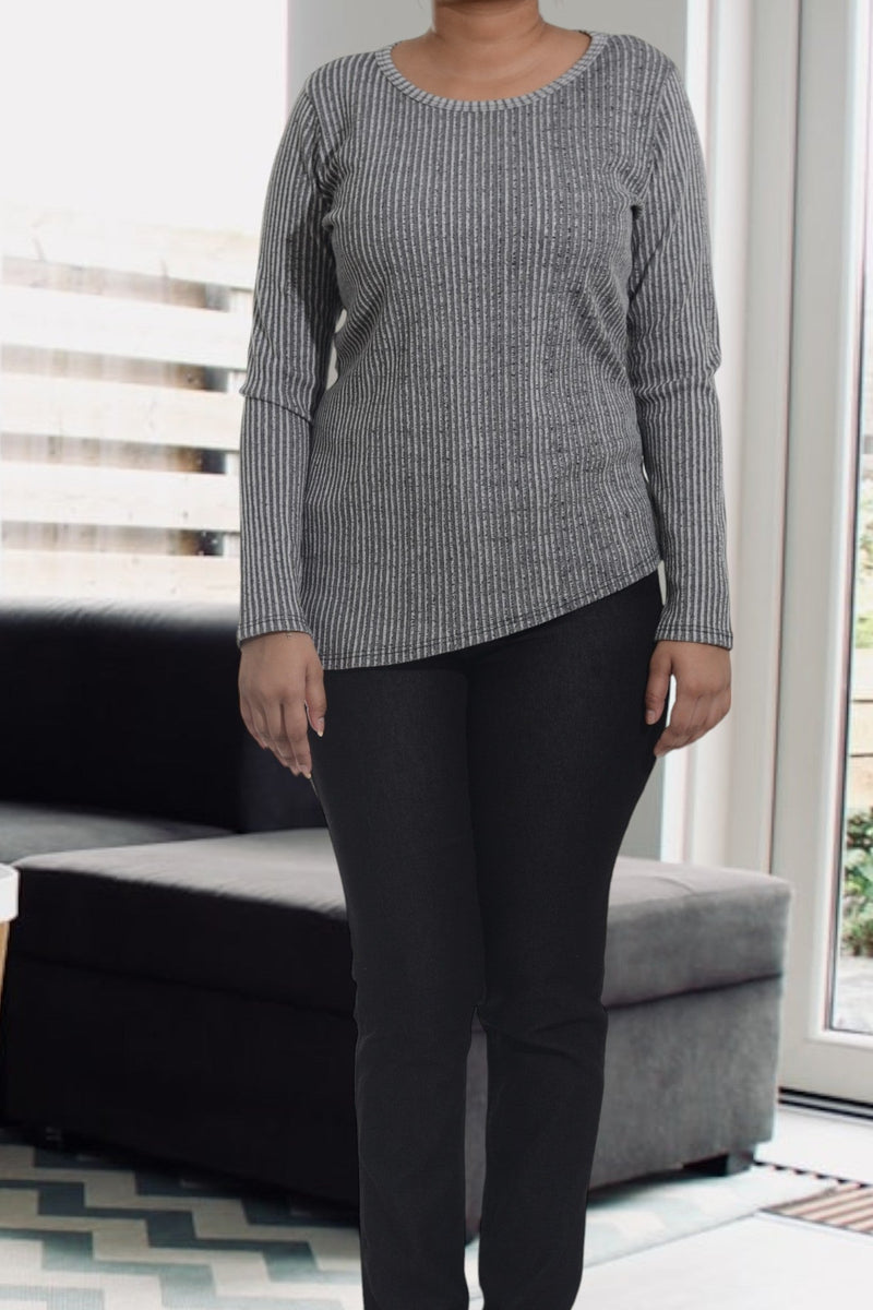 Grey Stripe Top – StylePhase SA