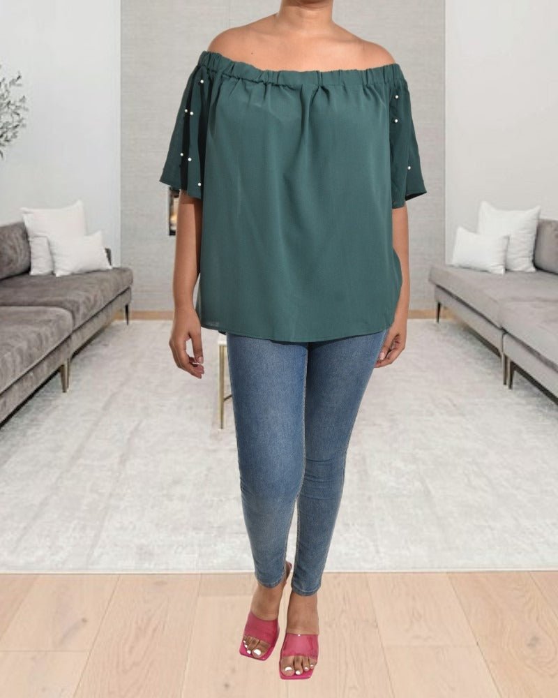Green Off Shoulder Top – StylePhase SA