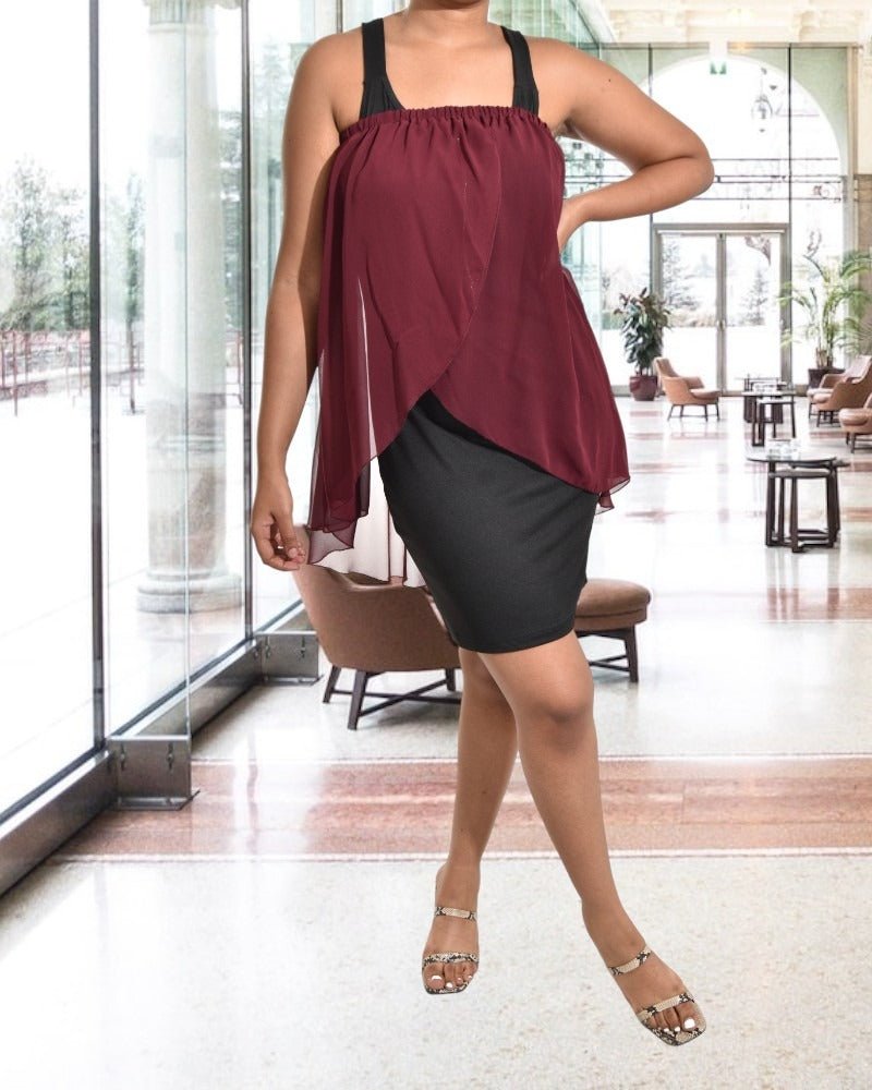 Ladies Maroon Two Piece Set – StylePhase SA